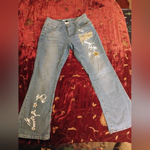 Apollo Jeans | Jeans | Apollo Jeans With Paris Embroidery | Poshmark